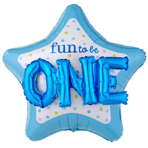 Multi Balloon - Fun To Be One Boy | Discount Party Warehouse