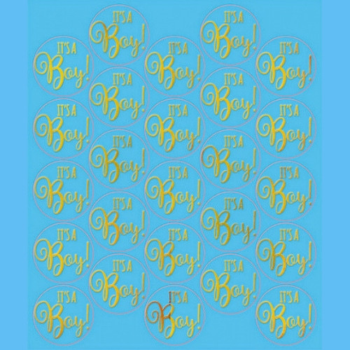 It's A Boy Blue Sticker Seals 25Pk | Discount Party Warehouse