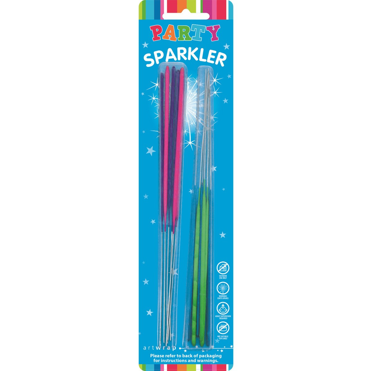 Sparklers 20cm - Multi Colour 12pk | Discount Party Warehouse