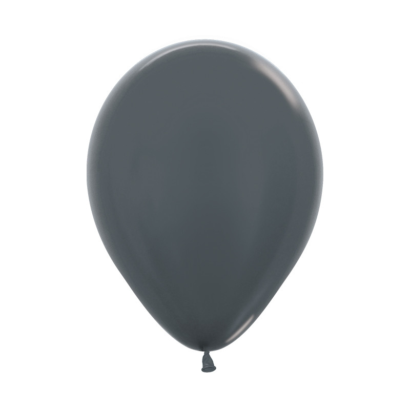 30cm Latex Balloons Shimmer Graphite Each | Discount Party Warehouse