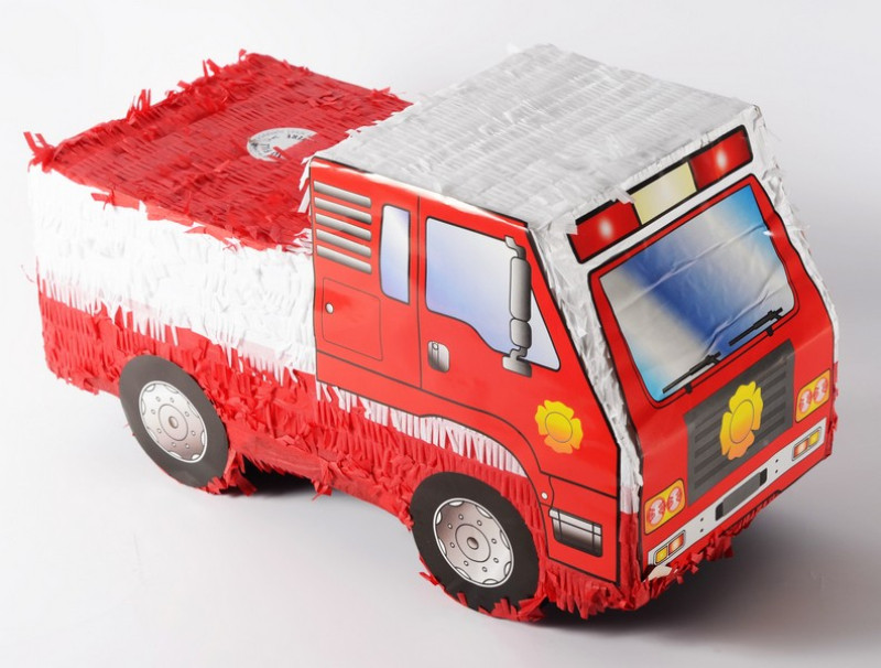Fire Engine 3D Shape Pinata - Discount Party Warehouse