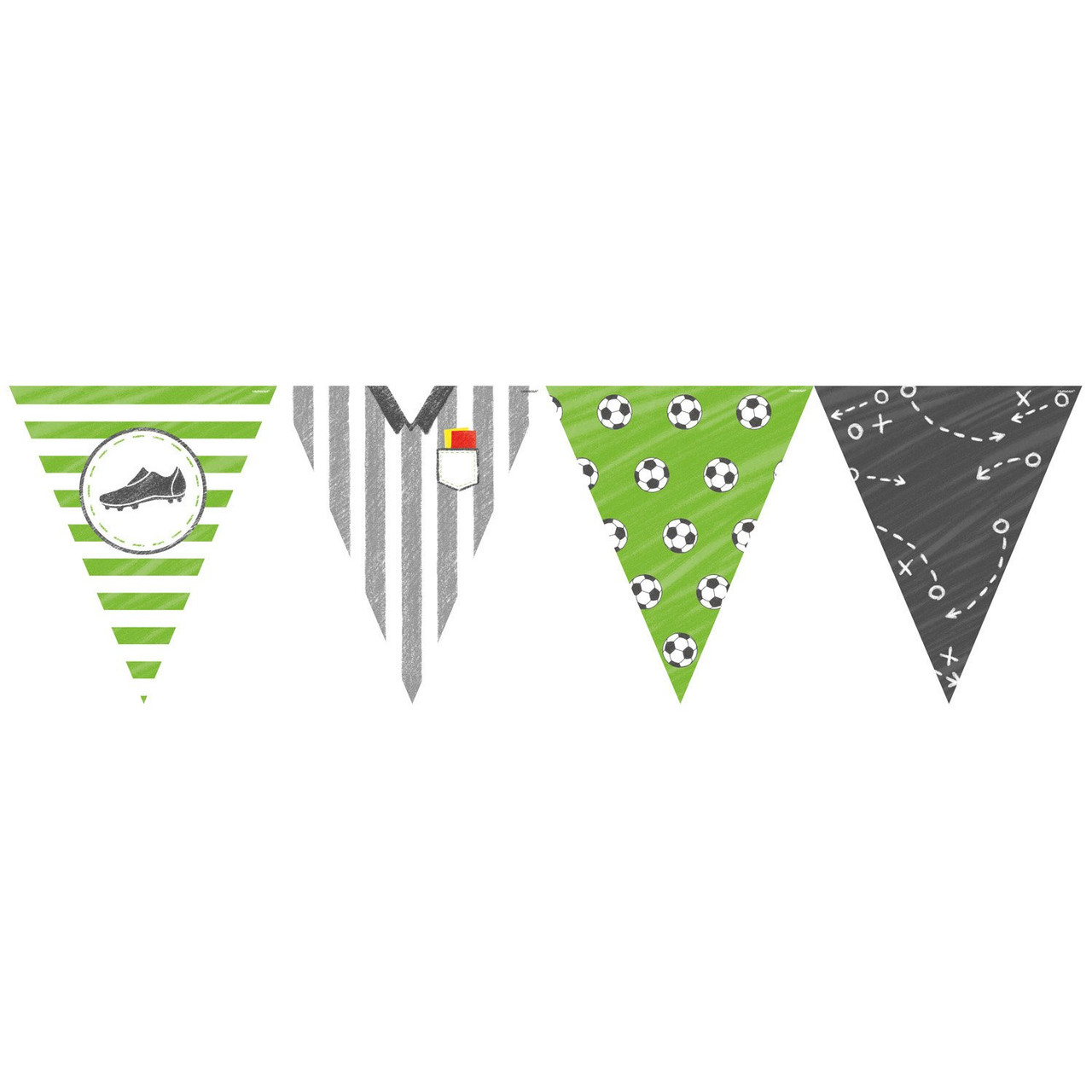 Kicker Party Paper Pennant Banner 4m - Discount Party Warehouse