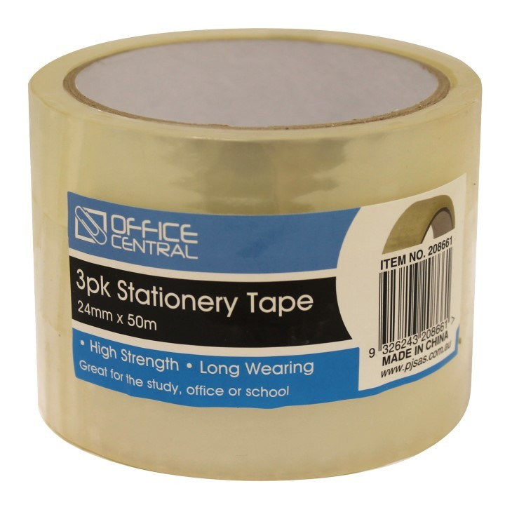 Tape Stationery 24mm X 50m PK3