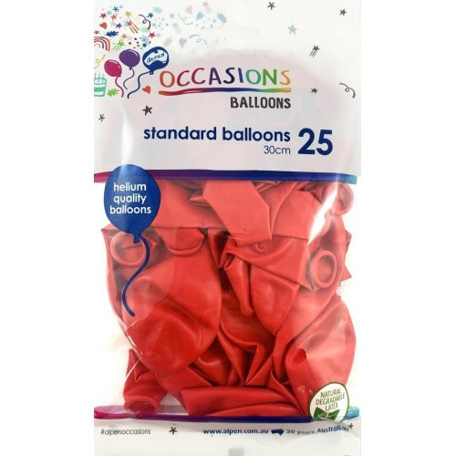Red 30cm Balloons P25