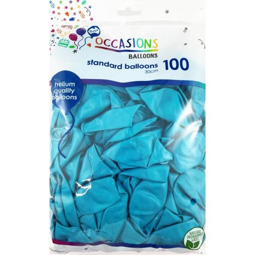 Teal 30cm Balloons Bag 100