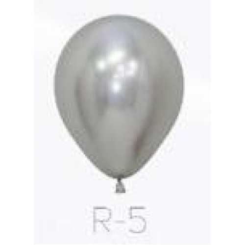 Reflex Silver 12cm Sempertex Balloons Bag 50