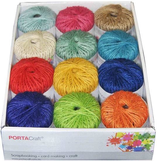 Jute String - Assorted Colours 1pc 20m