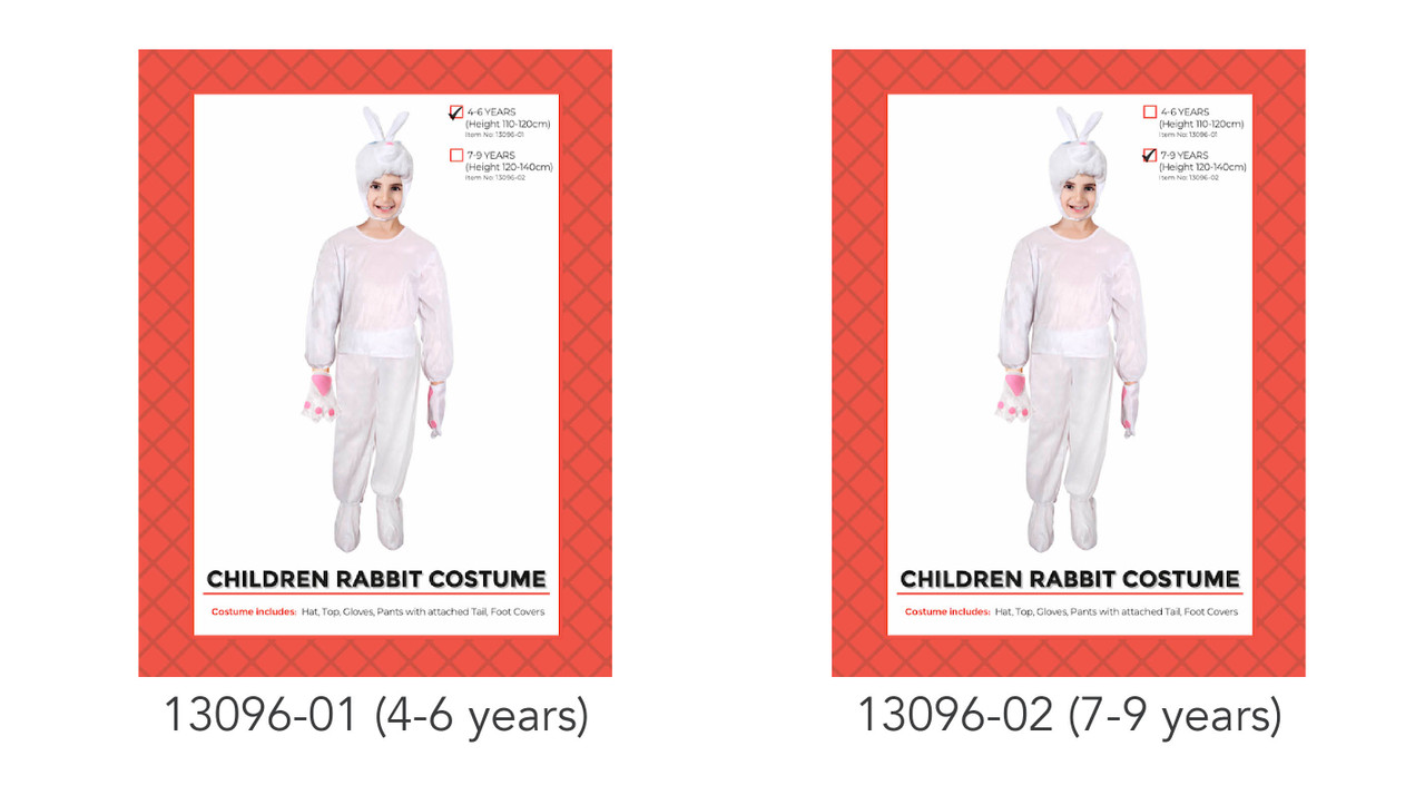 Children White Rabbit Costume
