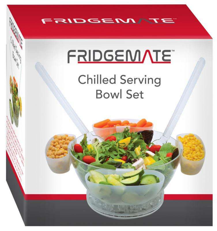 Chilled Acrylic Serving Bowl Set 6.5Qt