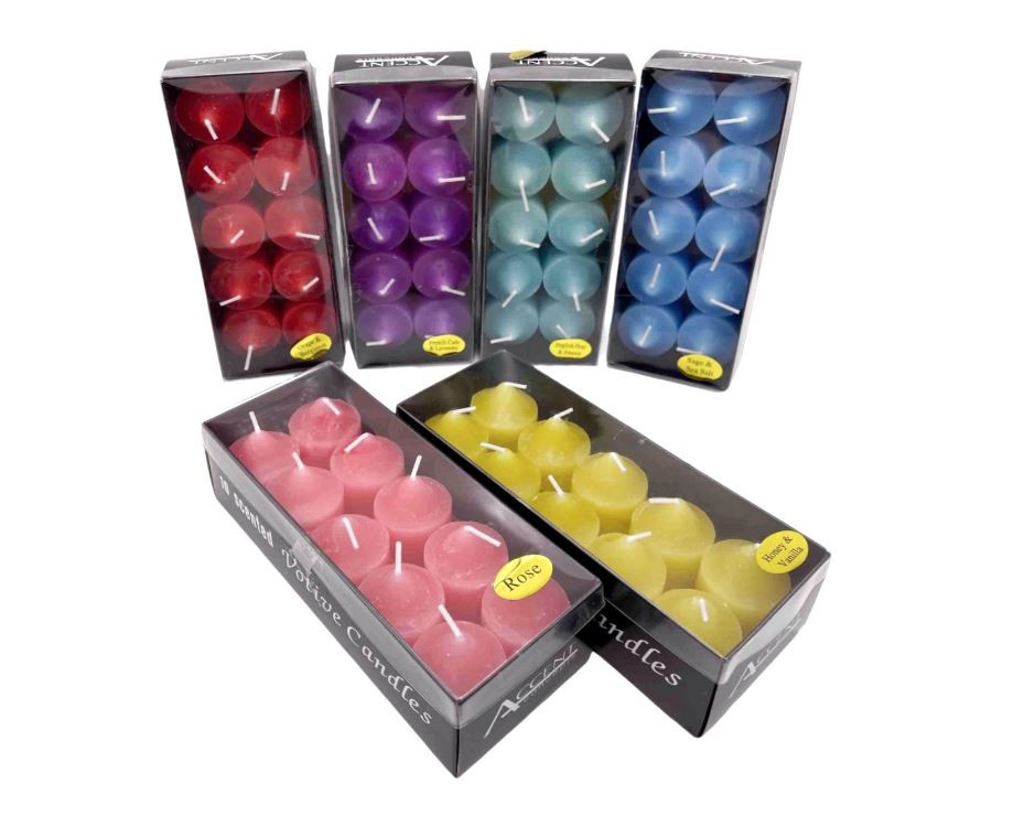 Best Scented Votive Candle 10/P Assorted Colours - Discount Party Warehouse