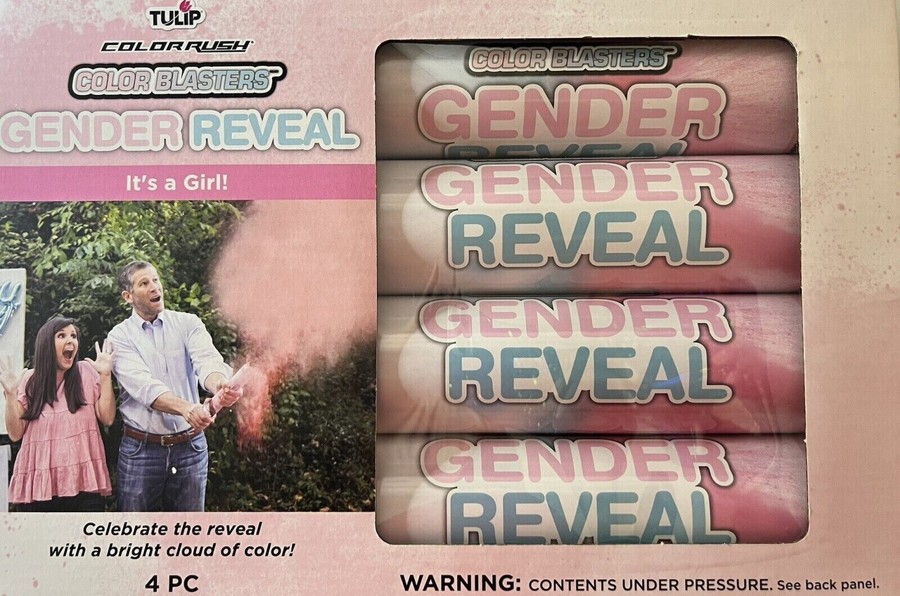 Tulip Color Rush Color Blasters Gender Reveal "It's A Girl!", Set of 4 ...
