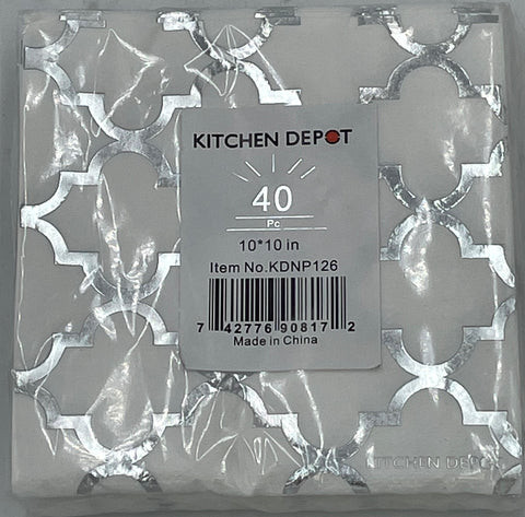 10"X10" NAPKIN - 40 CT - WHITE