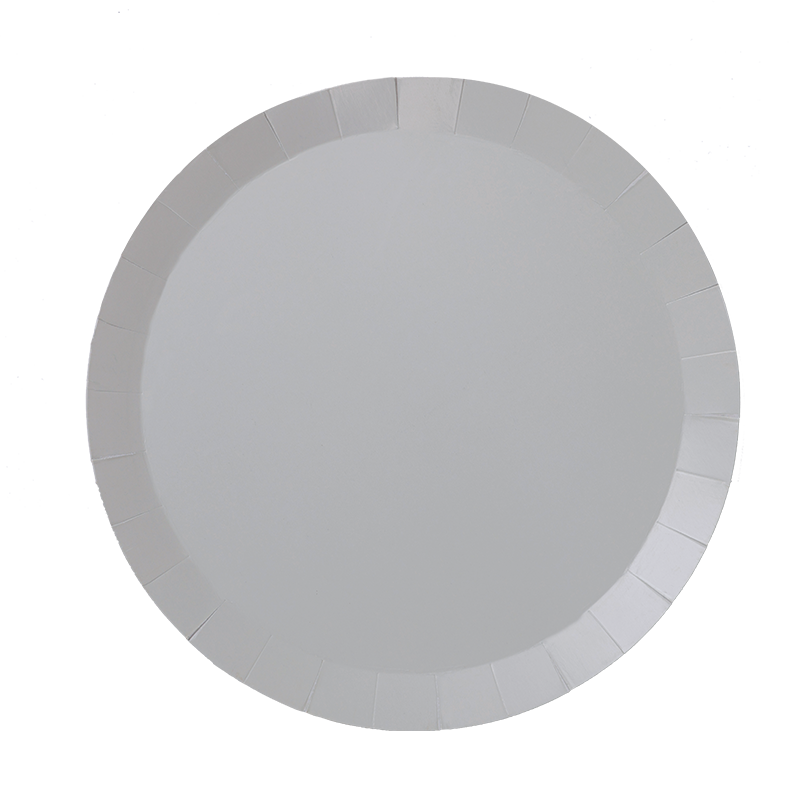 FS Paper Round Dinner Plate 9" Cool Grey 20pk