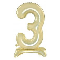 30inch Decrotex Standing Air Fill Foil Balloon Luxe Gold #3 Pack 1