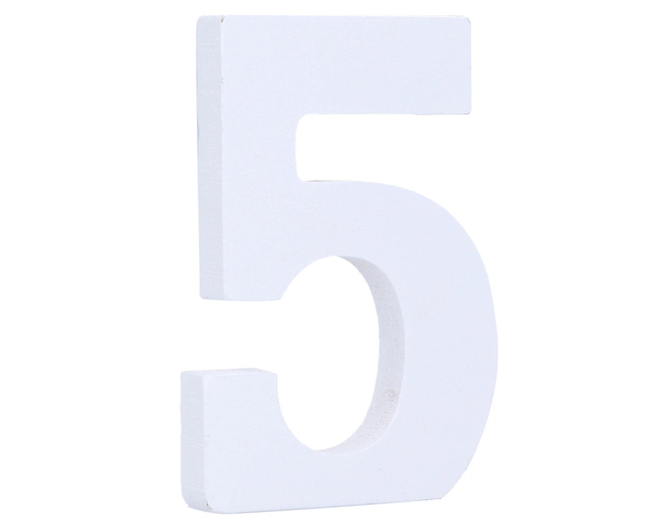10cm White Number - 5