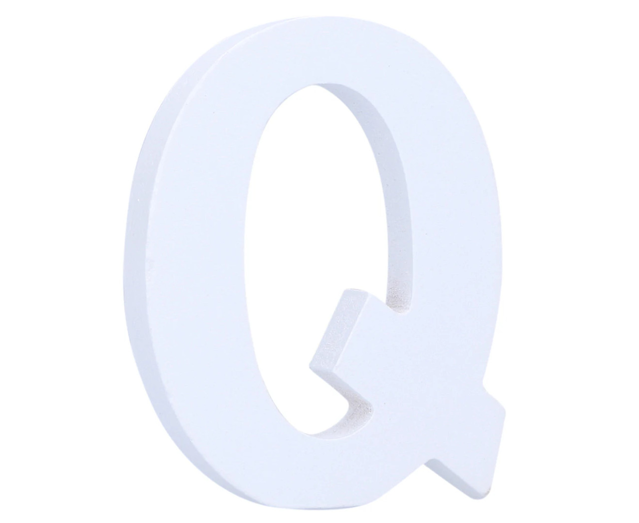 10cm Alphabet Letter White - Q