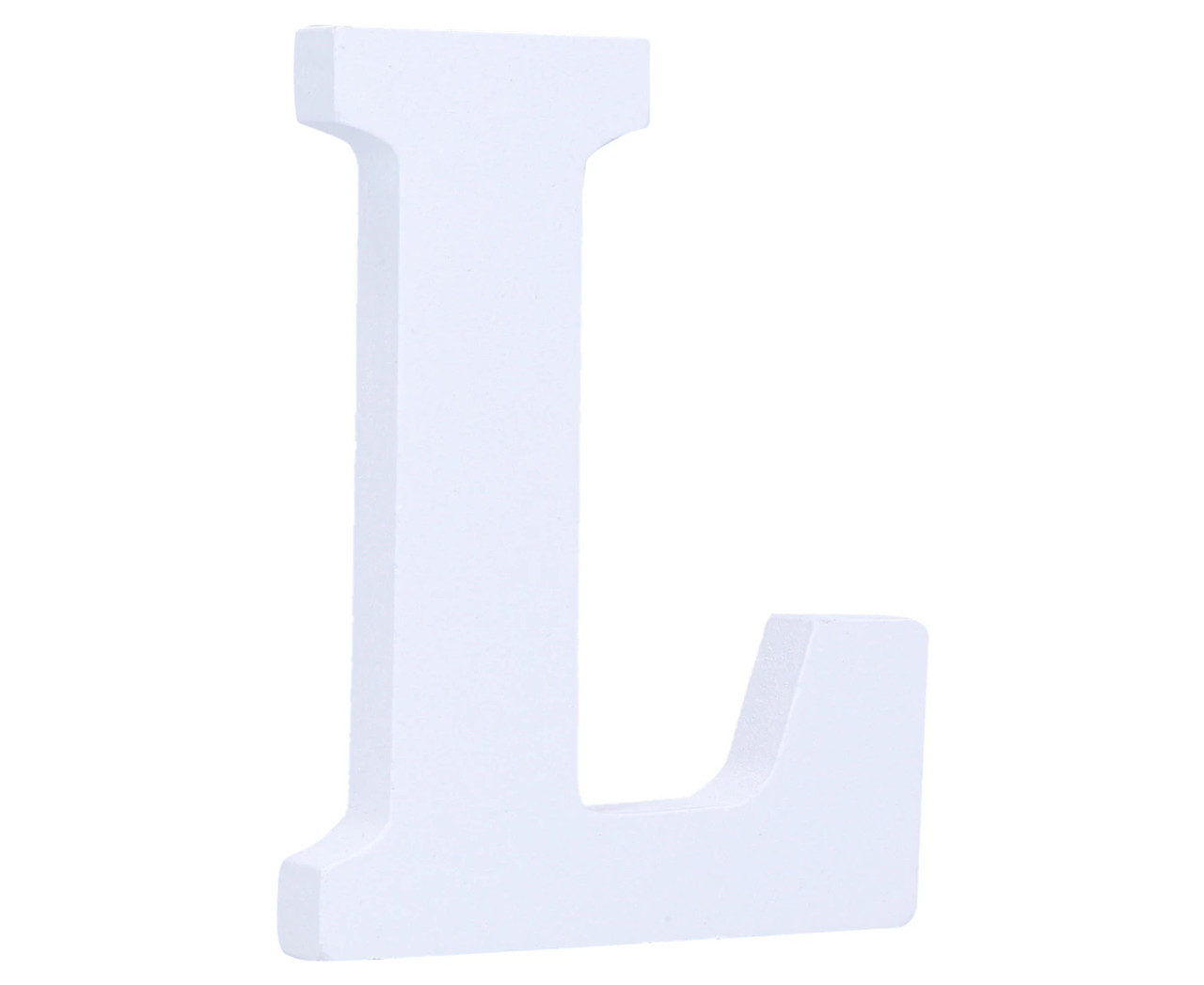 10cm Alphabet Letter White - L