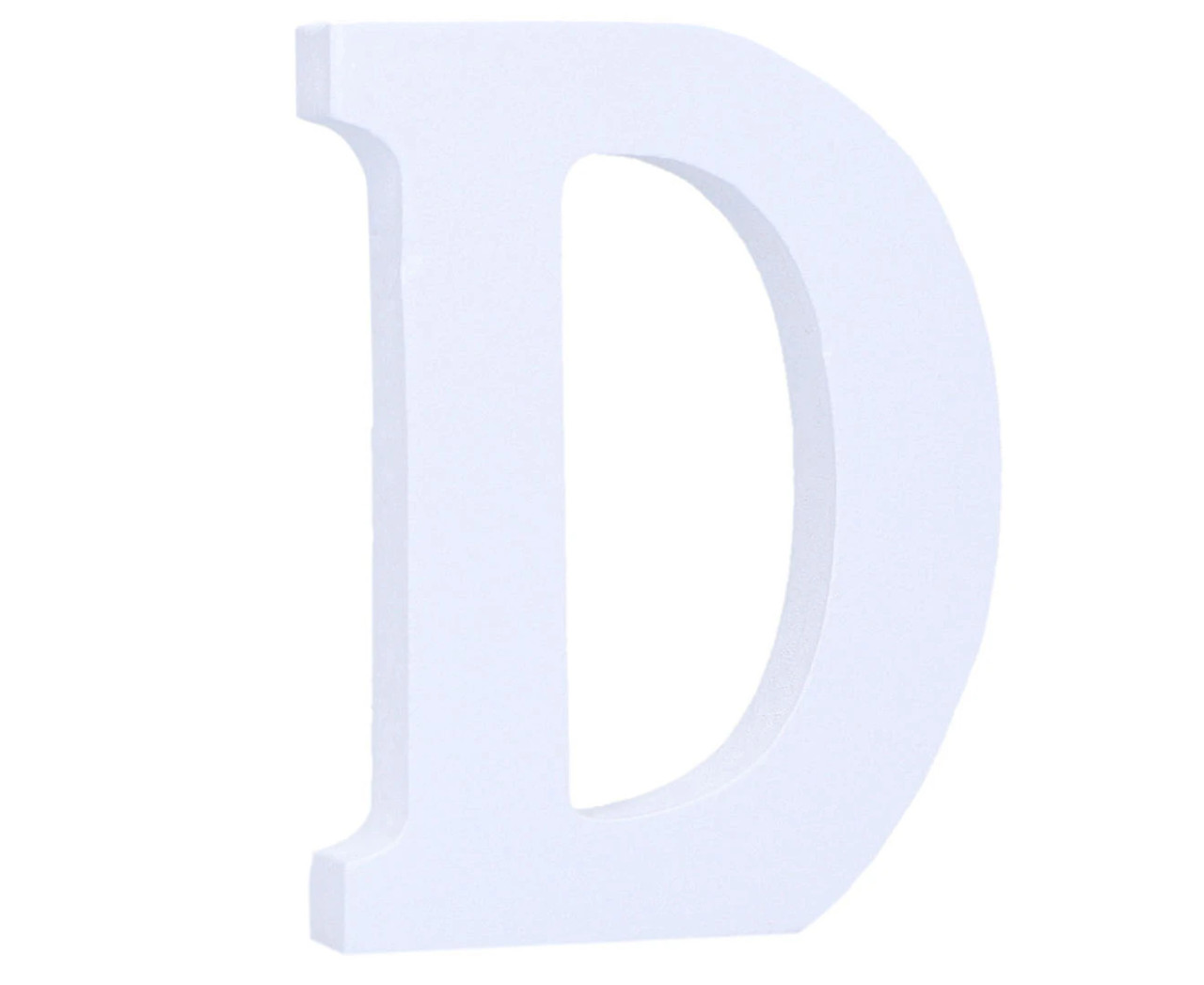 10cm Alphabet Letter White - D