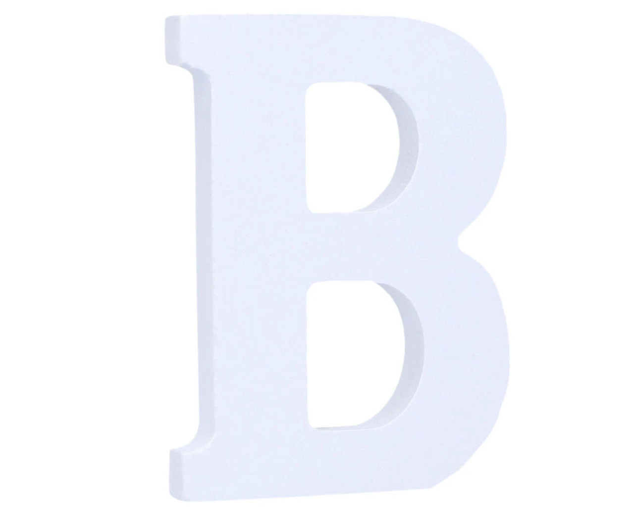 10cm Alphabet Letter White - B