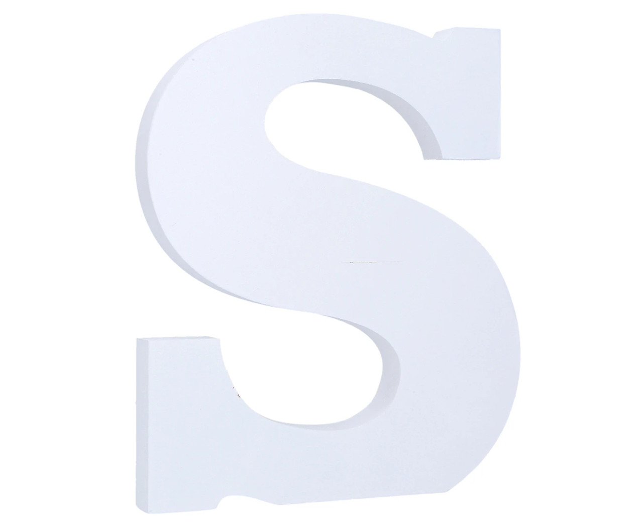 20cm White Alphabet Letter- S