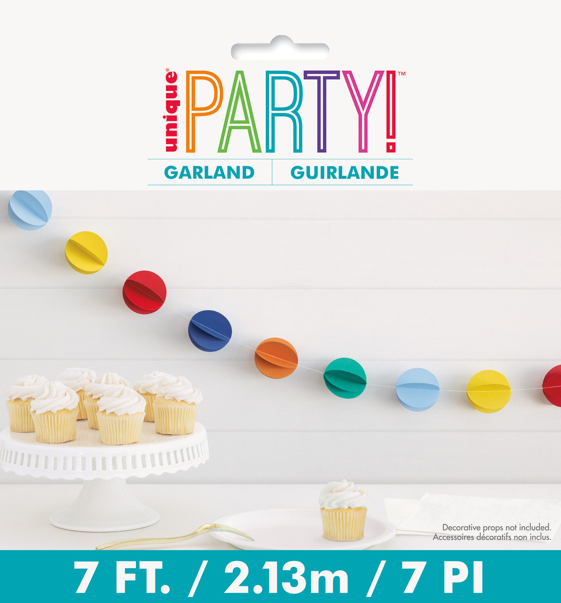 Happy Birthday Dots Colourful Dot Garland 2.13m