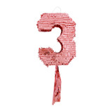 Number 3 Pinata - Rose Gold | Discount Party Warehouse