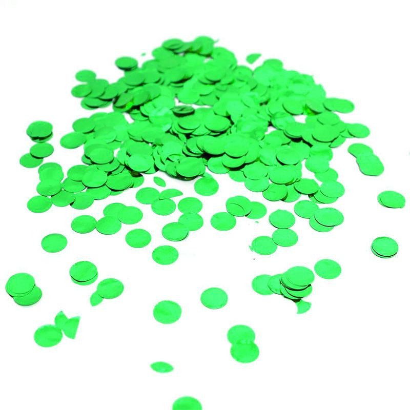Metallic Green Confetti - 1cm (250G) | Discount Party Warehouse
