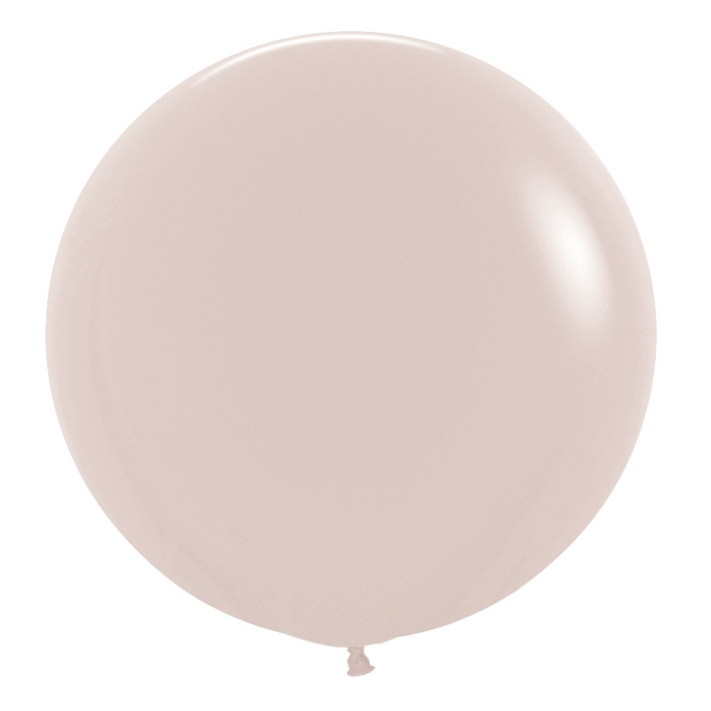 60cm Latex Balloon Matte White Sand 1pk | Discount Party Warehouse