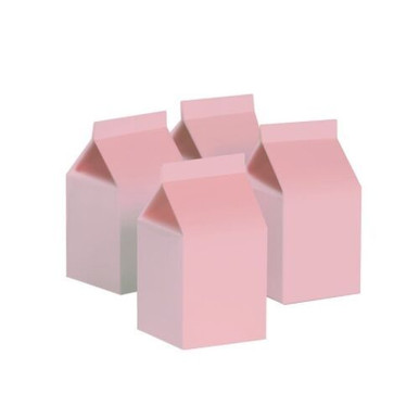 Classic Pink Milk Box 10pk | Discount Party Warehouse