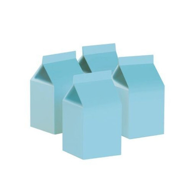 Pastel Blue Milk Box 10pk | Discount Party Warehouse