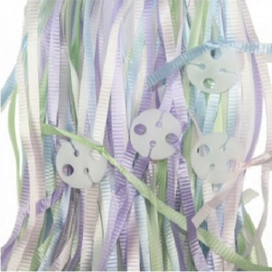 Mixed Light Colour Pre Cut Ribbon With Clips | Discount Party Warehouse