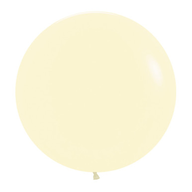 60cm Latex Balloon Matte Pastel Yellow 1pk | Discount Party Warehouse