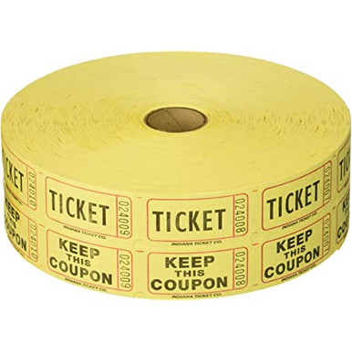 Double Ticket Roll Yellow