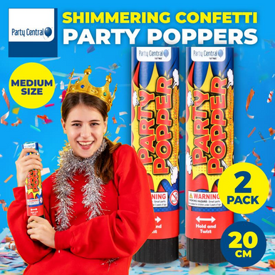 Party Popper 20cm 2pk