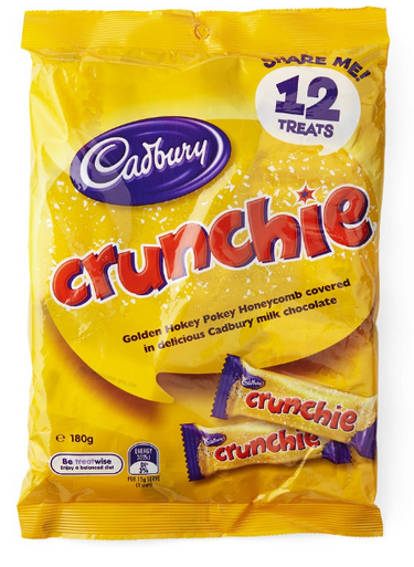 Cadbury Crunchie Chocolate Sharepack 180g - Discount Party Warehouse