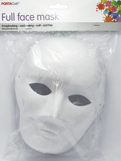DIY Full Face Paper Mask 1pc
