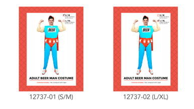 Adult Beer Man Hero Costume