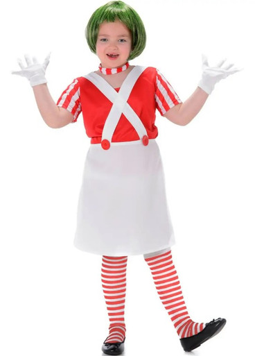 Red Candy Maker Girl Costume -Small
