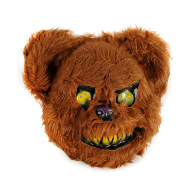 Dark Brown Bear Scary Fluffy Mask