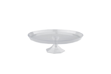 Clear Round Plastic Cake Stand - 330mm