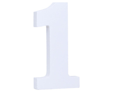 10cm White Number - 1