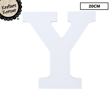 20cm White Alphabet Letter- Y