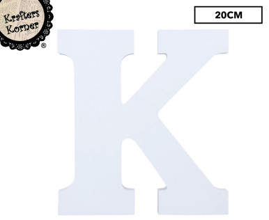 20cm White Alphabet Letter- K