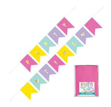 DIY Pastel Pennant Banner with Stickers 1.82m