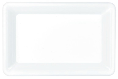 White Rectangle Tray - Plastic 24cm x 36cm