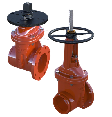 KV5092 6 DUCTILE IRON FLXGROOVED OSY RESILIENT WEDGE GATE VALVE350P ...