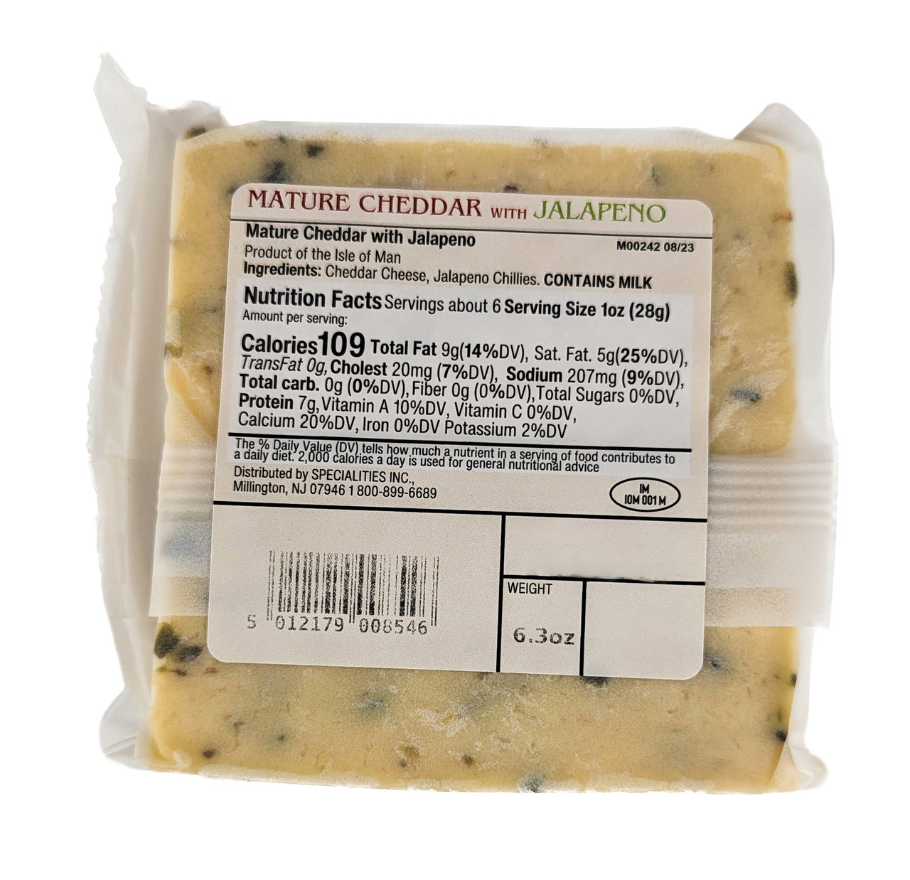Isle of Man Creamery Mature Cheddar With Jalapeno, 6.3 oz
