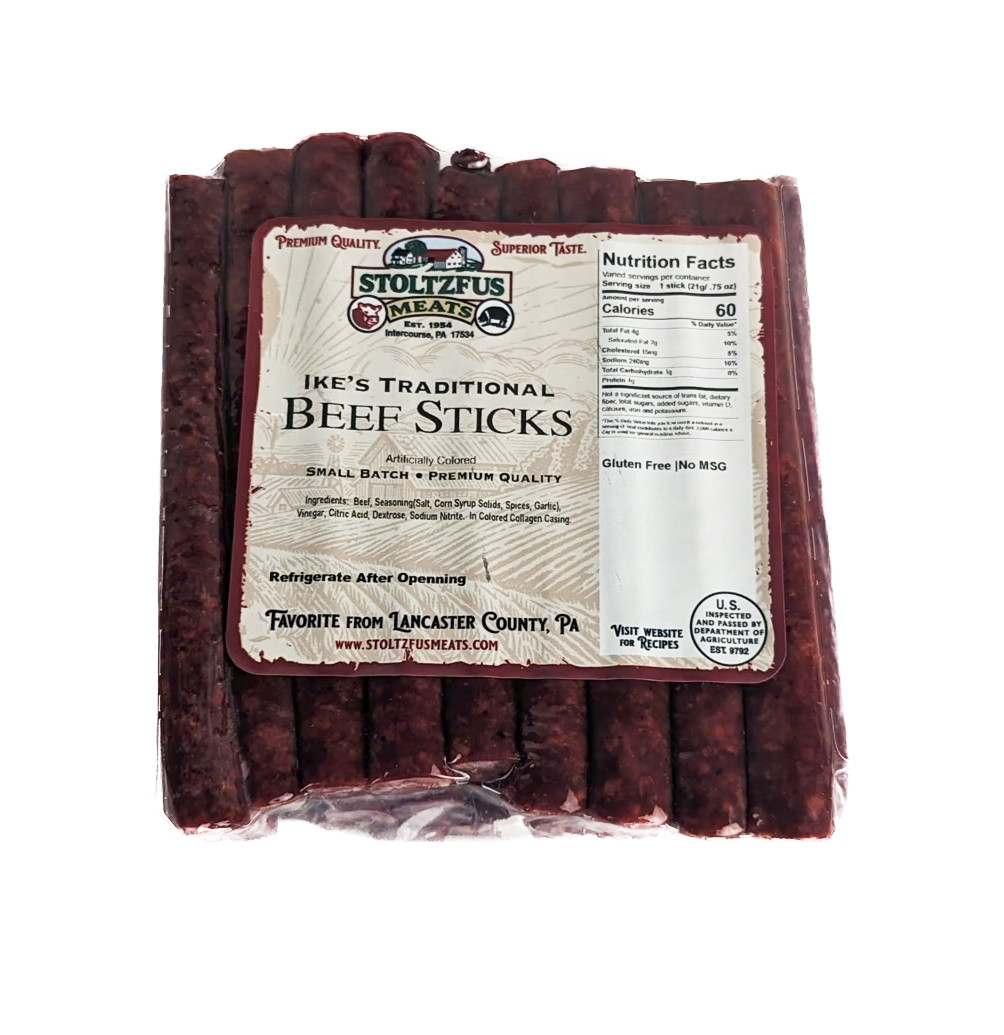 Stoltzfus Meats - Beef Sticks - Ike's Traditional Flavor 11.8 oz