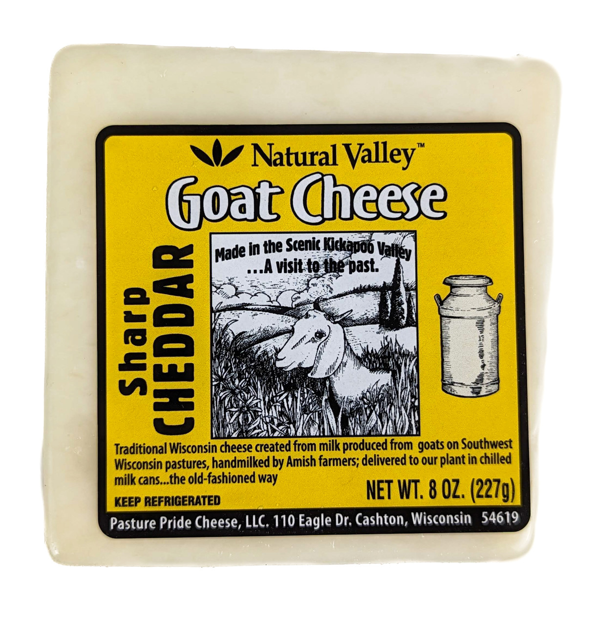 Natural Valley - Sharp Cheddar Goat Cheese 8 oz