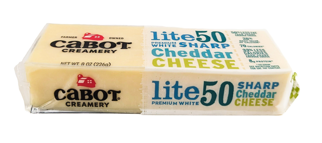 Cabot Creamery - Lite 50 Sharp Premium White Cheddar